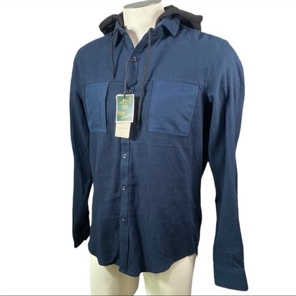 Nomad | Shirts | Nomad 0 Cotton Navy Black Flannel Nwt | Poshmark